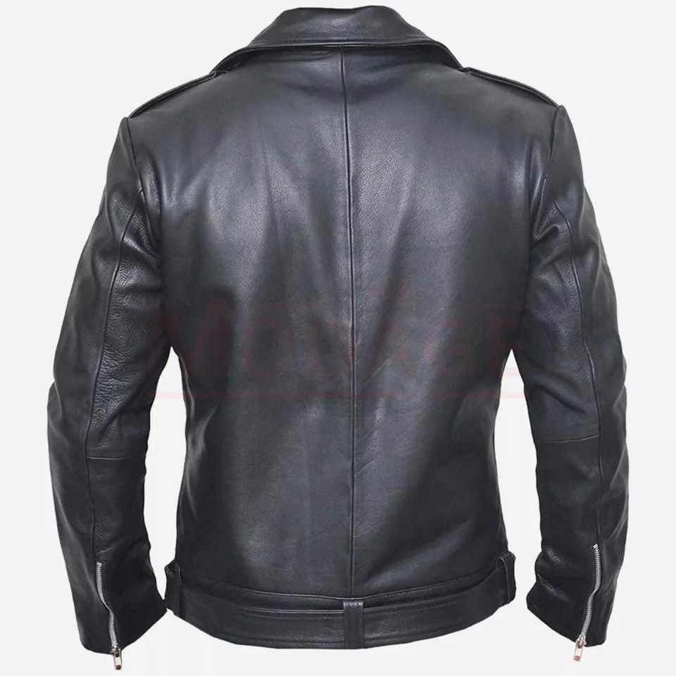 Negan Brando Biker Black PU Leather Jacket Motorcycle for Men | eBay