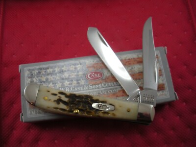 CASE AMBER BONE MINI TRAPPER KNIFE NEVER USED in BOX # 6207 SS | eBay