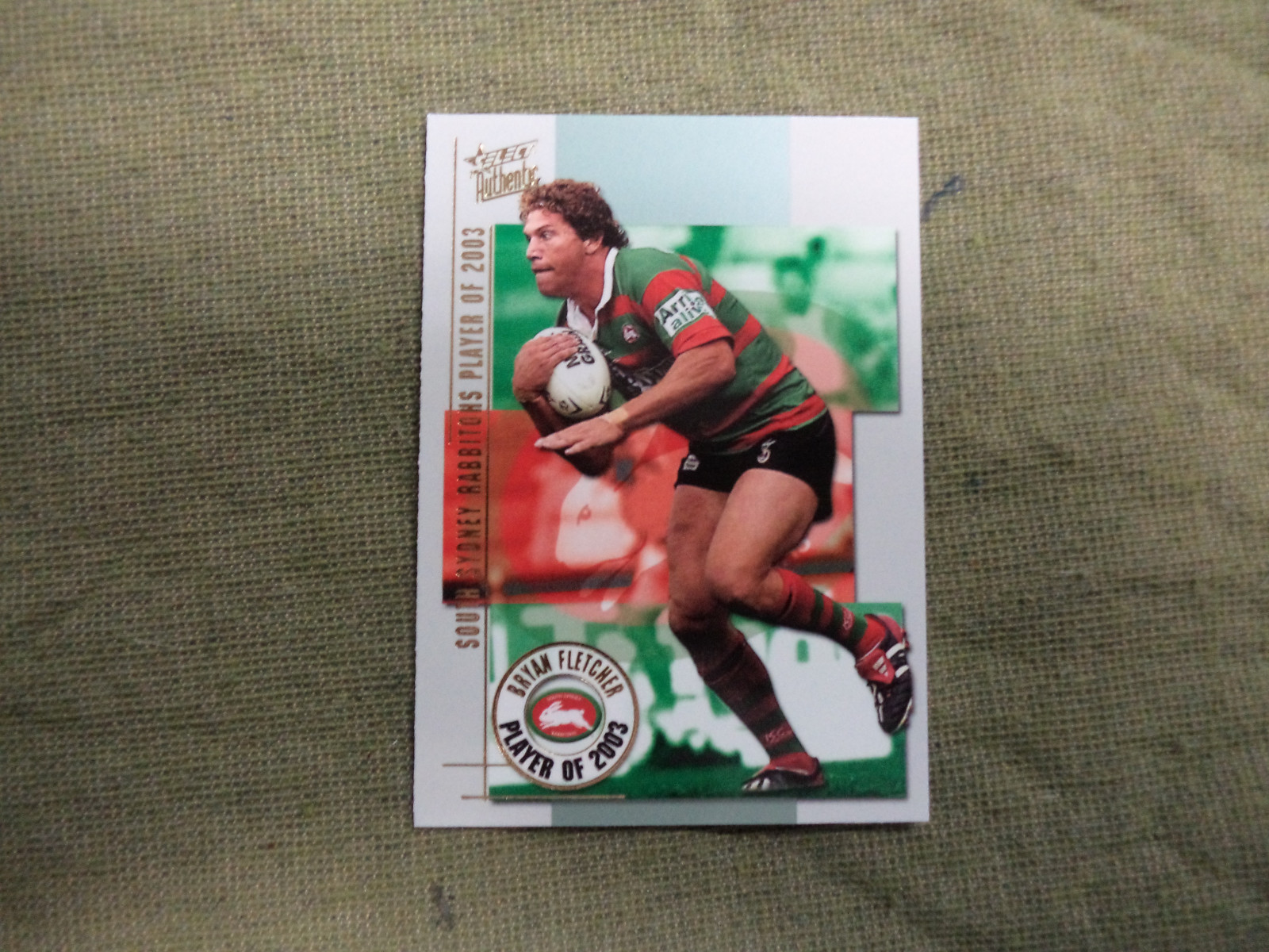2004 SOUTH SYDNEY RUGBY LEAGUE PLAYER OF 2003 CLUB CARD CP12 BRYAN ...