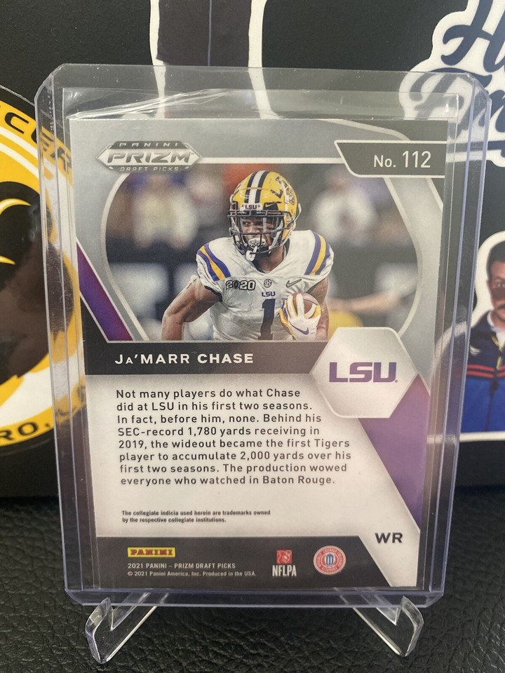 2021 Panini Prizm Draft Picks Jamarr Chase Rookie Card #112 | eBay