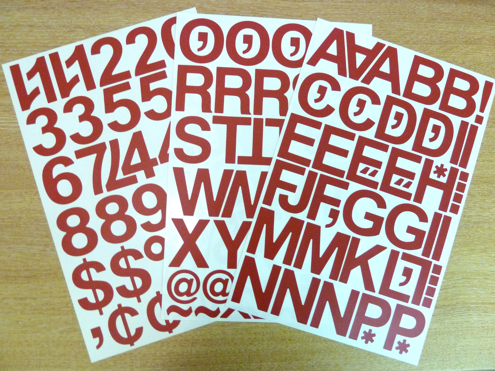 79 x Sticky Letters and Numbers 2" , Self-Adhesive , Plastic Vinyl ...