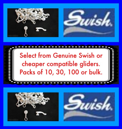 Swish Deluxe Curtain Track Gliders - De luxe rail runners slides ...