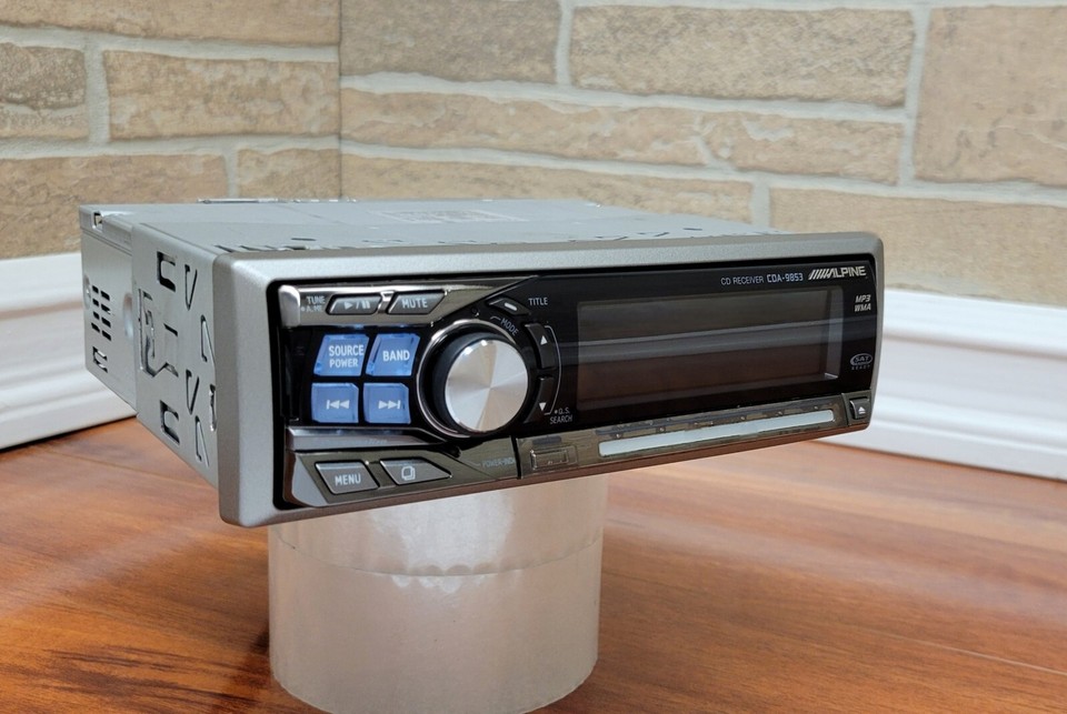 RARE ALPINE CDA-9853 CD MP3 PLAYER with BLUETOOTH ADAPTER and REMOTE ...