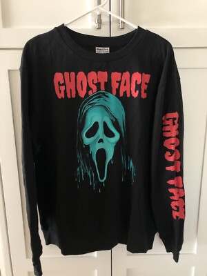 NEW SCREAM Ghostface Pullover Black Sweater Men's Size L / Large - NWOT ...