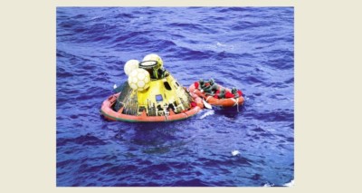 Apollo 11 Splashdown PHOTO Crew Raft Recovery Lunar Landing MOON ...