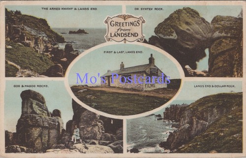 Cornwall Postcard - Greetings From Lands End. Cornish Coastline RS37388 ...
