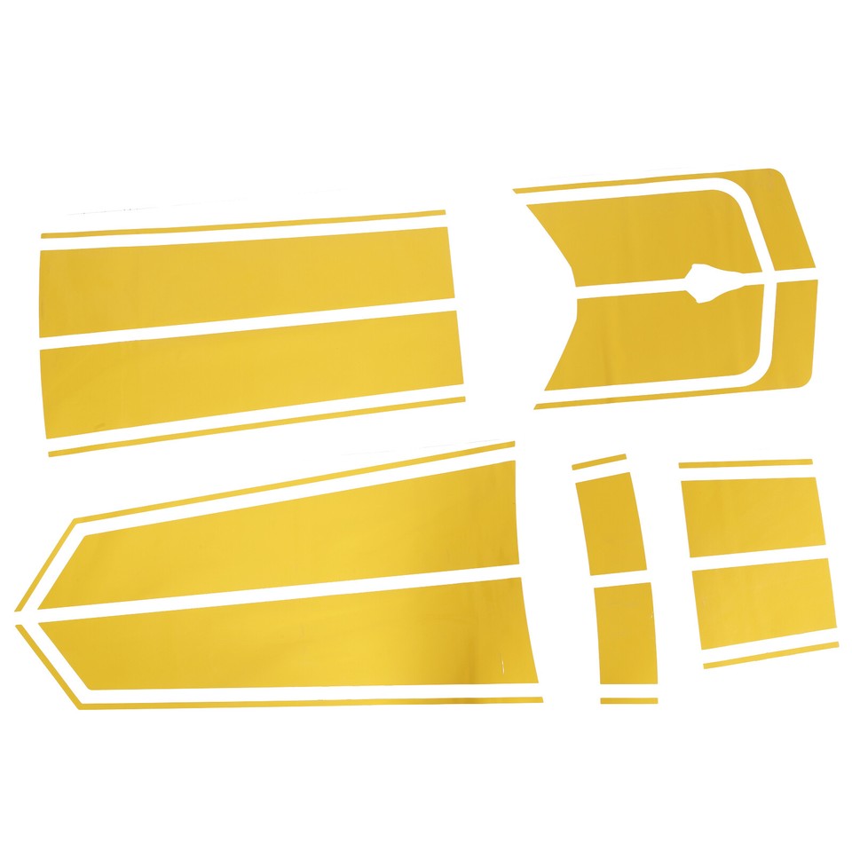 For 20-21 C8 Corvette Yellow Racing Stripes Overlay Graphic Decal Vinyl ...