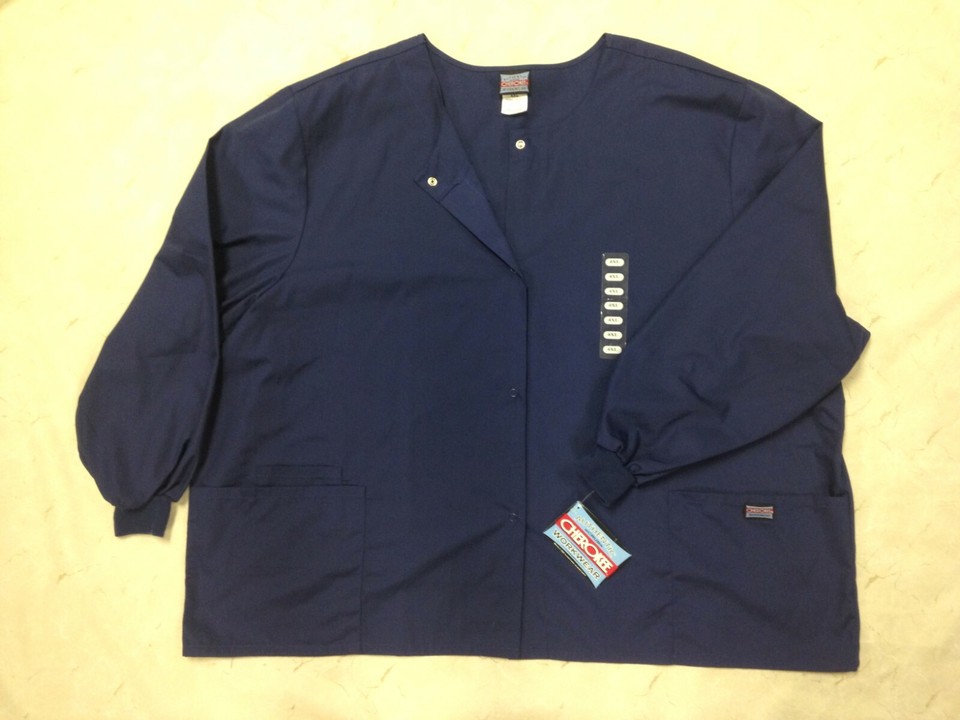 CHEROKEE Workwear women’s SCRUBS SNAP FRONT JACKET Plus Sizes (Small ...