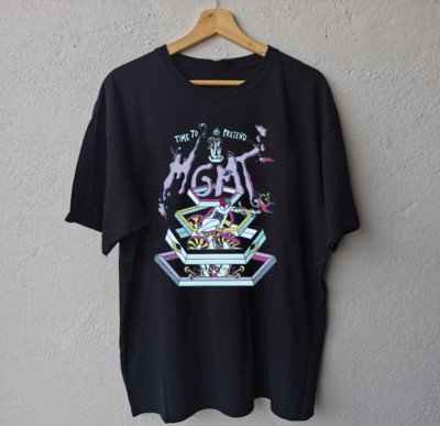 MGMT Band Time To Pretend Unisex Black Tee Cotton Shirt All Size MK021 ...