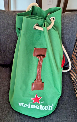 Heineken Beer Drawstring Duffel Travel Tote Beach Backpack GREEN bag | eBay