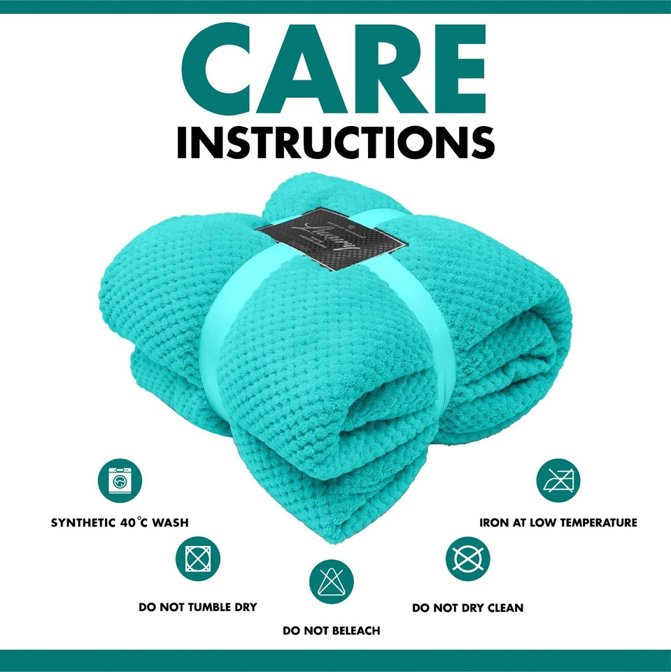 Luxury Popcorn Throws Double & King Size Cuddly Cosy Warm Blanket For ...