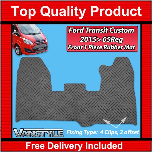 FITS FORD TRANSIT CUSTOM 15> BLACK RUBBER MATS CAR FLOOR MAT HEAVY DUTY ...