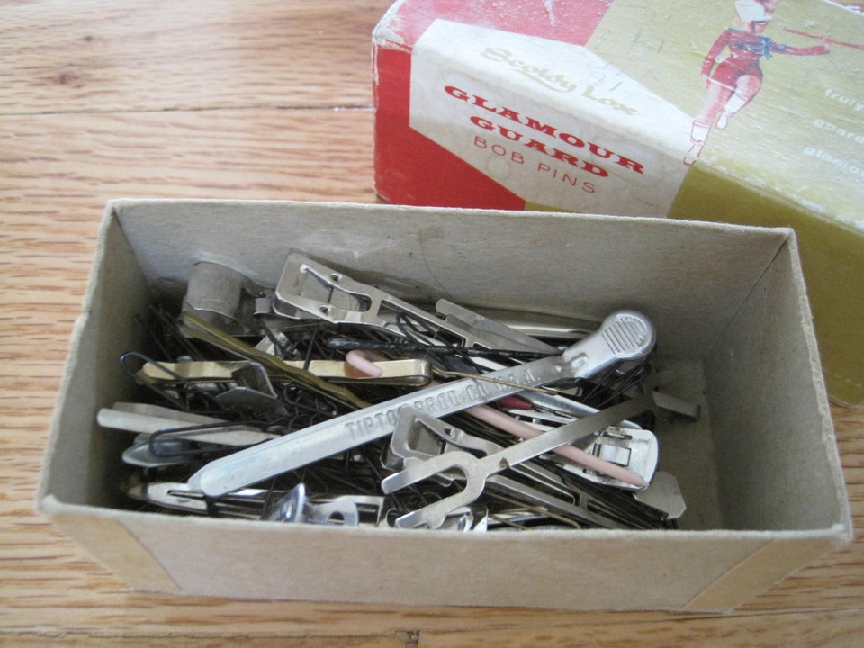 Scolding Locks Hair Bob Bobby Pin Box w Glamour Guard 4.5"x2" | eBay