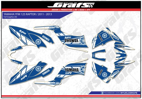 2011 2012 2013 YFM 125R Graphics Kit Yamaha 125 Raptor YFM125R R 11 12 ...