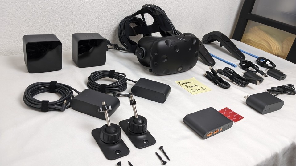 HTC Vive VR Headset Complete Set Full Kit System Virtual Reality A+ ...