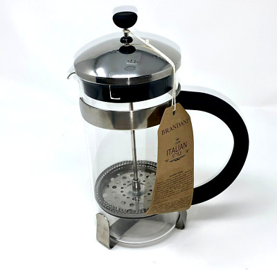 BRANDANI French Press Herbs Tea and Coffee Maker Glass Italian Style | eBay