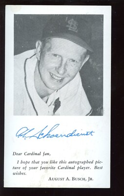 1954 St. Louis Cardinals Base Team Issued Postcard HOFER Red ...