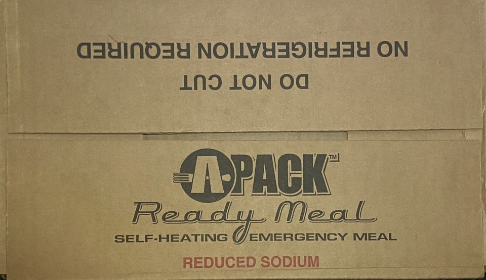 A- Pack Ready Meal MRE Reduced Sodium 12 Emergency Meals Self Heating ...