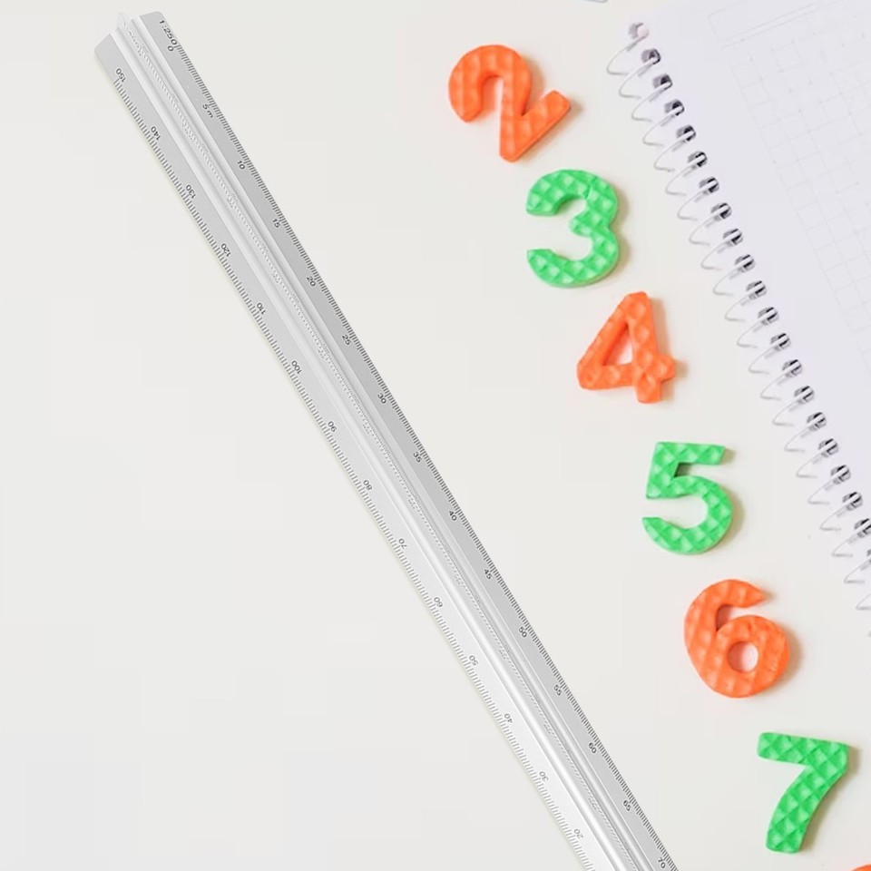 Multi Function Triangular Plastic Measuring Scale Ruler for Drafting ...