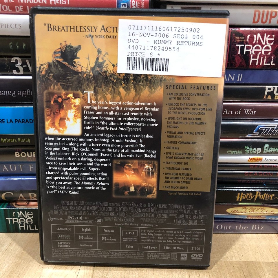 The Mummy Returns Collector's Edition DVD Widescreen Universal Action ...
