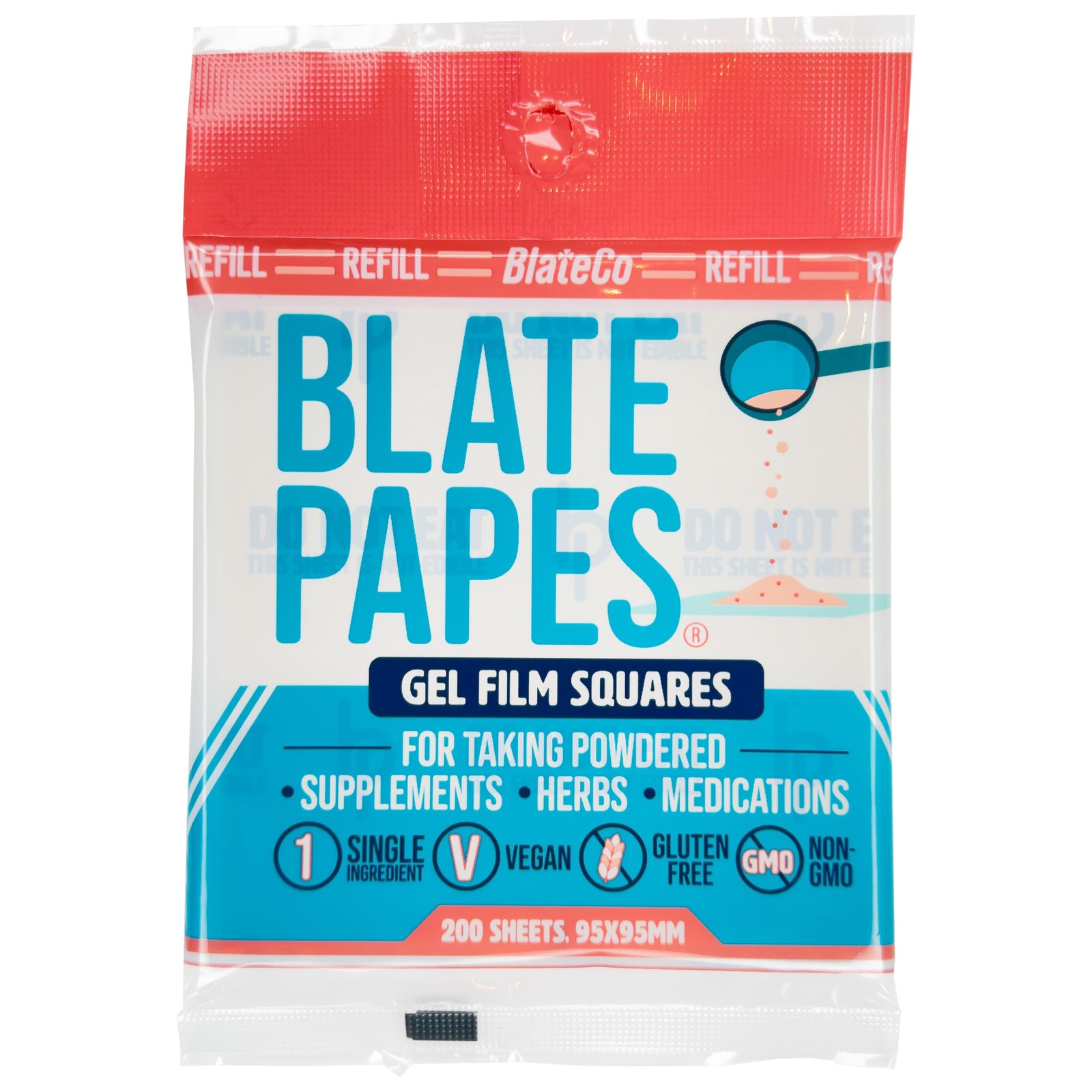 Blate Papes Gel Film Pouches, 120 Count | Edible Films for Taking Herbs ...