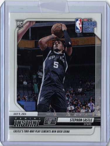 2024-25 Panini Instant Basketball #7 Stephon Castle Rookie Card Spurs ...