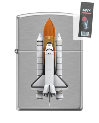 Zippo 82166 space shuttle spaceship rocket mars nasa Lighter + FLINT ...