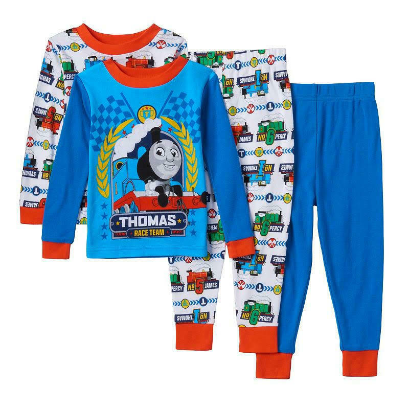 Thomas & Friends Toddler Boy's Size 2T 4 Pc Snug Fit Pajama Set NWT ...