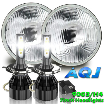 7 inch Round LED Hi/Lo Beam Headlights Chrome for Ford F100 F150 F250 ...