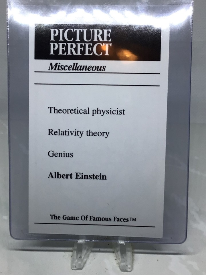 1998 Lang Gang Picture Perfect Game of Famous Faces Albert Einstein | eBay