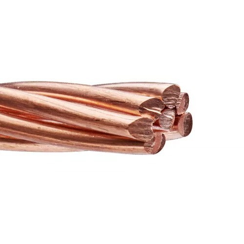 2 AWG 7 Strand Bare Copper Conductor Soft Drawn Ground Wire | eBay