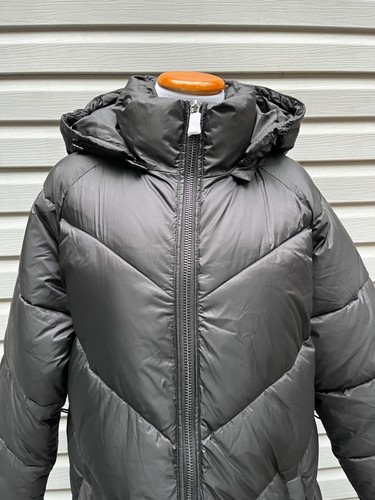 New with Tags EXPRESS Puffer BLACK JACKET COAT Hooded size M Orig. $228 ...