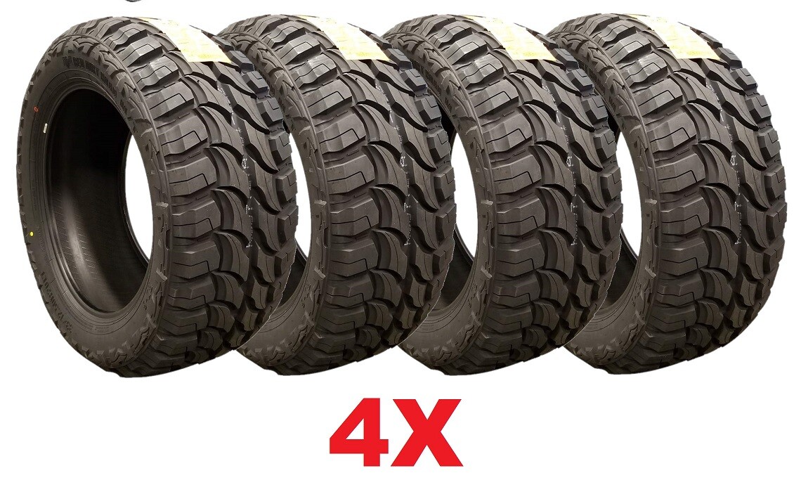 22X10 FUEL RUNNER GLOSS BLACK MILLED WHEELS RIMS 35 12.50 22 TIRES MT ...