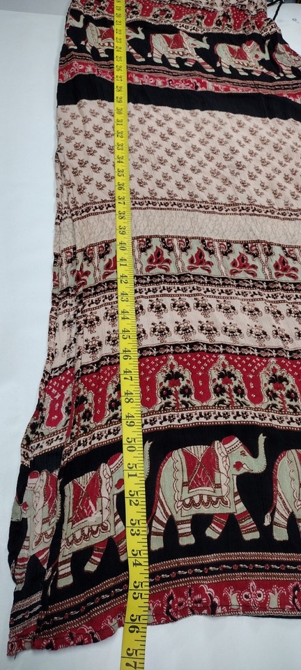 Band Of Gypsies Maxi Dress Tassel Tank Tribal India Elephants Terra ...