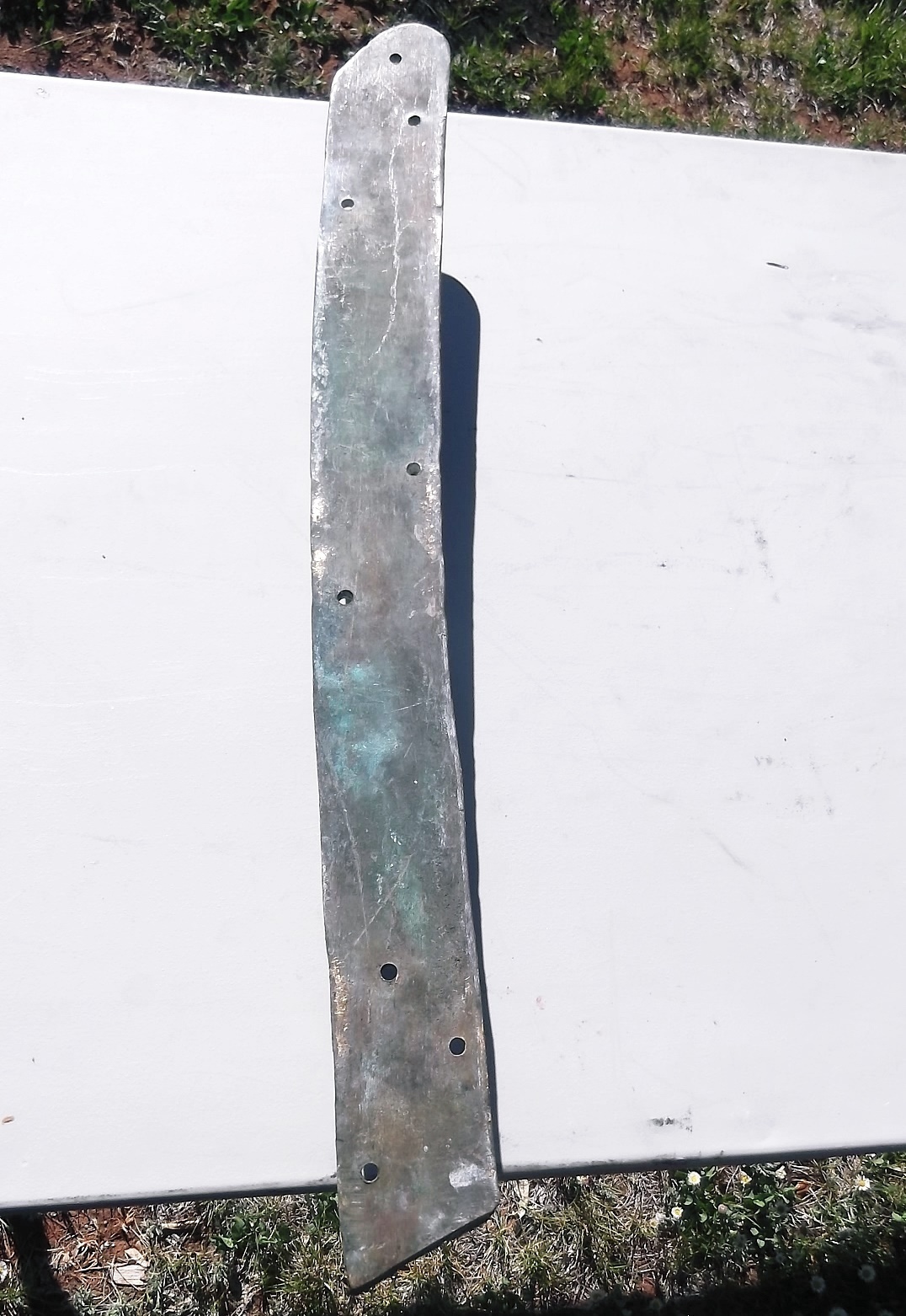 1902 HUGE 31" US NAVY TORPEDO BOAT BRONZE CHOCK CLEAT Antique Vtg ...