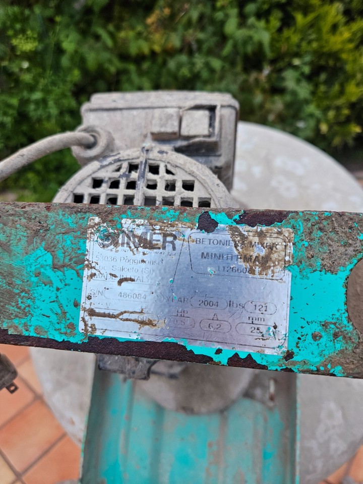 IMER Cement Mixer Electric 1/2 Horse Power - Made in Italy | eBay