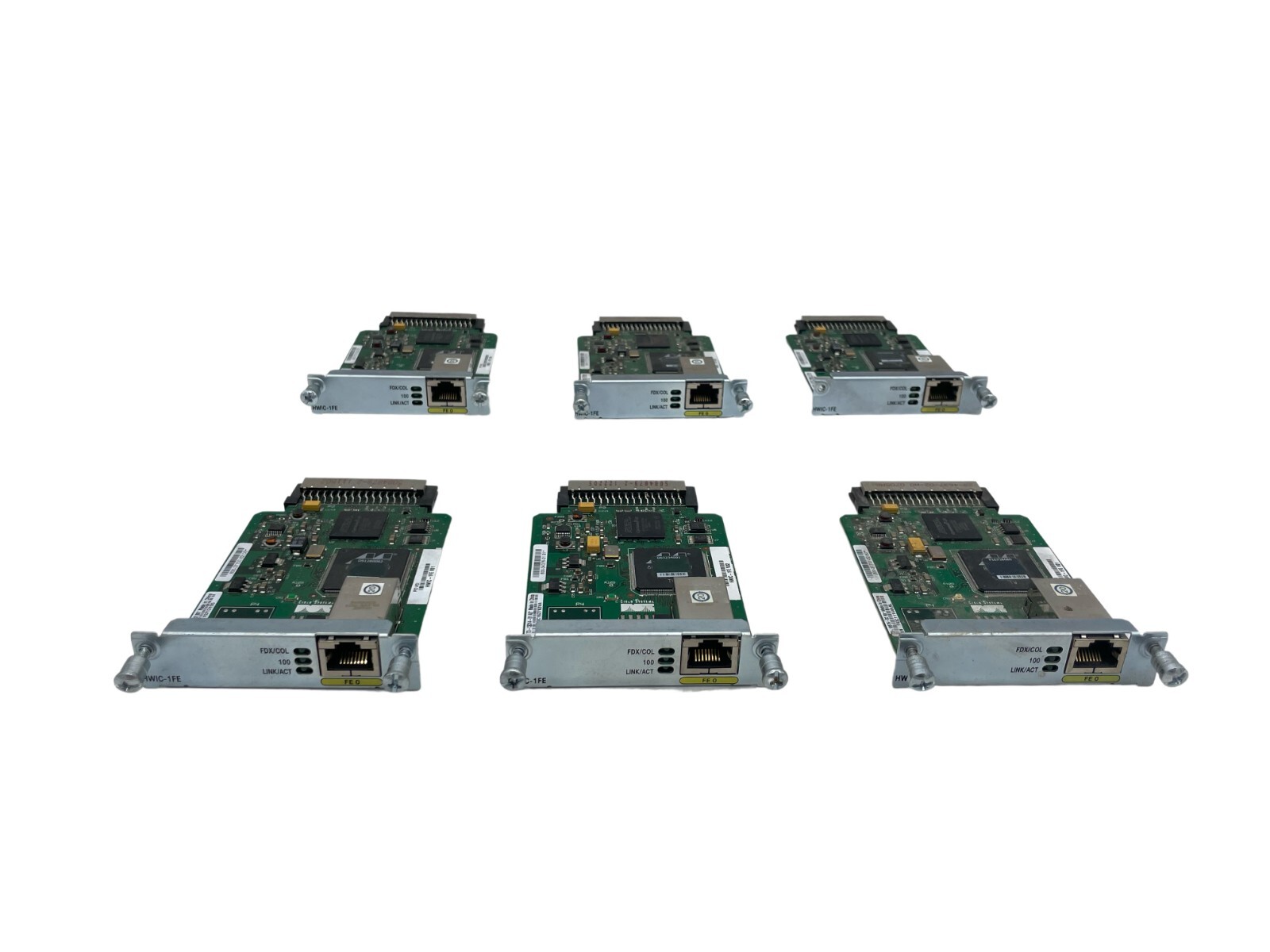 Lot of 6 Cisco HWIC-1FE 2 Port Fast Ethernet High Speed WIC Card ...