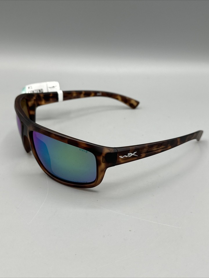 Wiley X WX Contend Captivate Polarized Safety Sunglasses Green Mirror ...