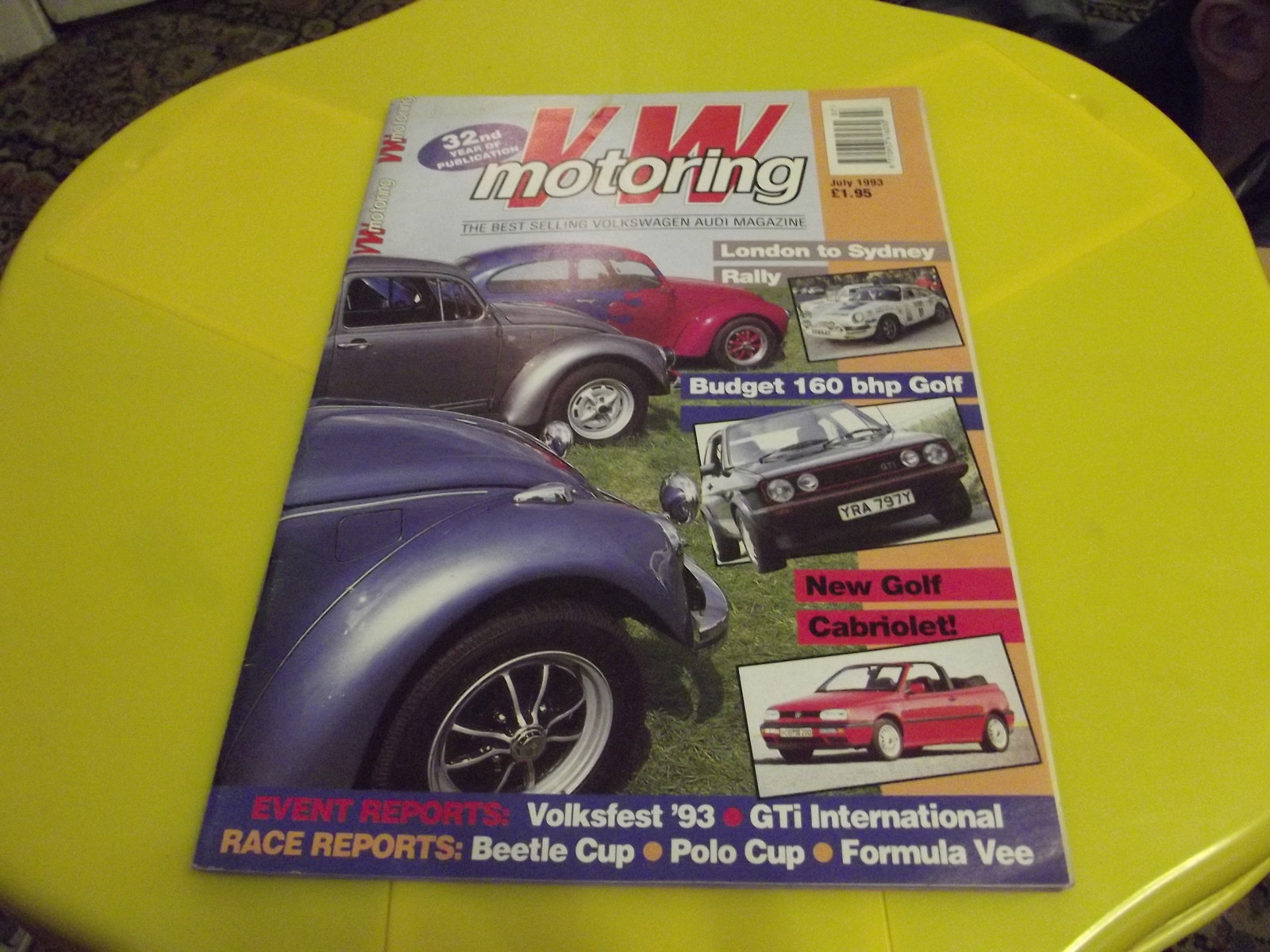 VW MOTORING MAGAZINE JULY1993 #c3 | eBay