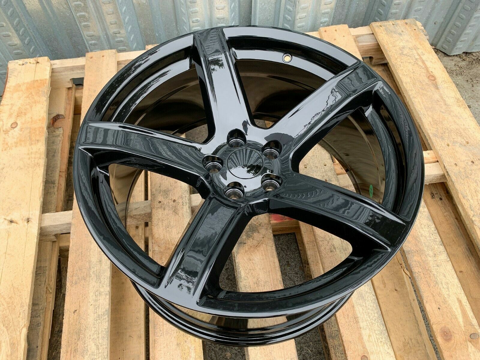 Flow Formed 5-Spoke SRT 20" Rims 9.5/11 Staggered Gloss Black ...