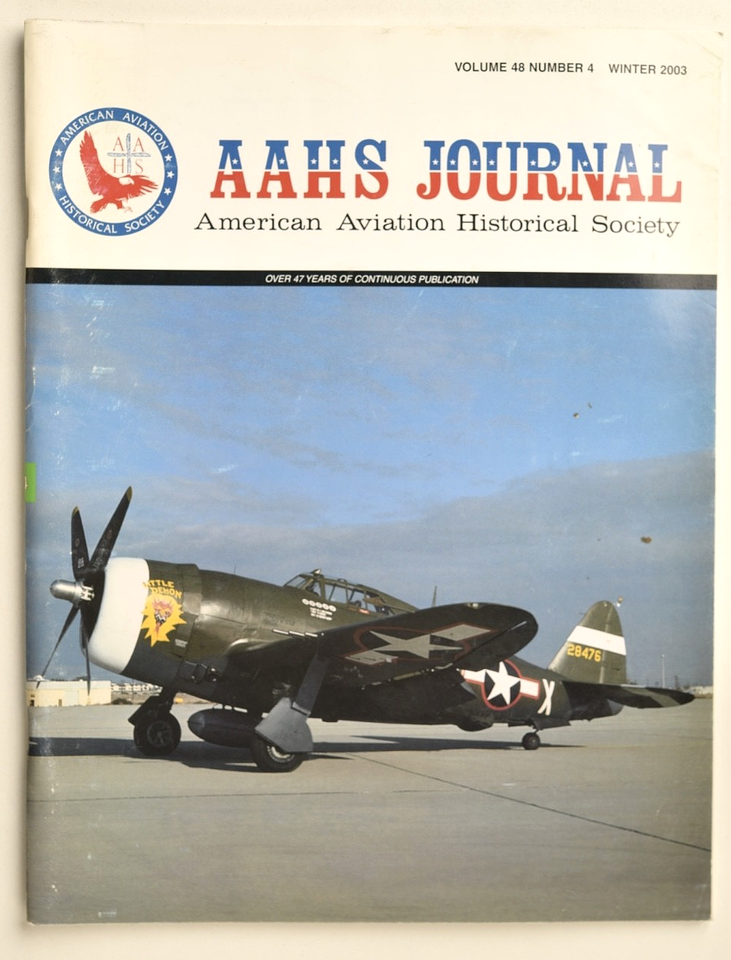 AAHS Vol. 48, #2 & 4 2003 American Aviation Historical Society Journal ...