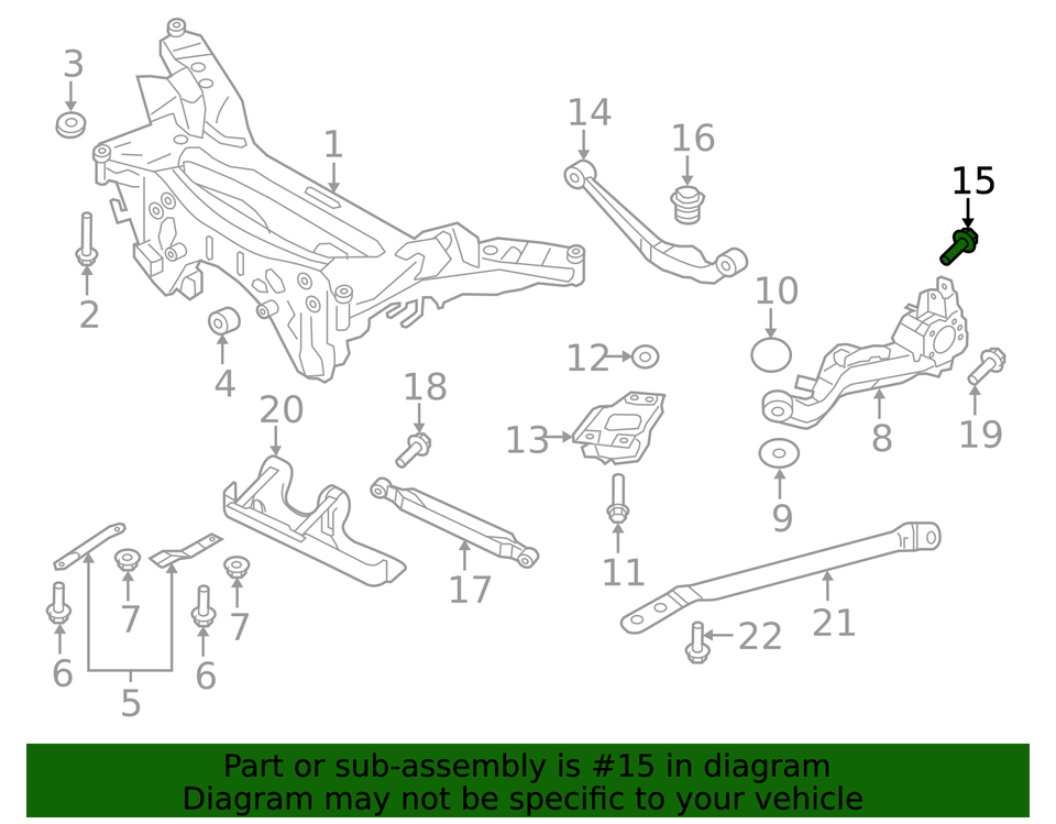 Genuine Nissan Suspension Cross-Member Bolt 55479-2U600 | eBay