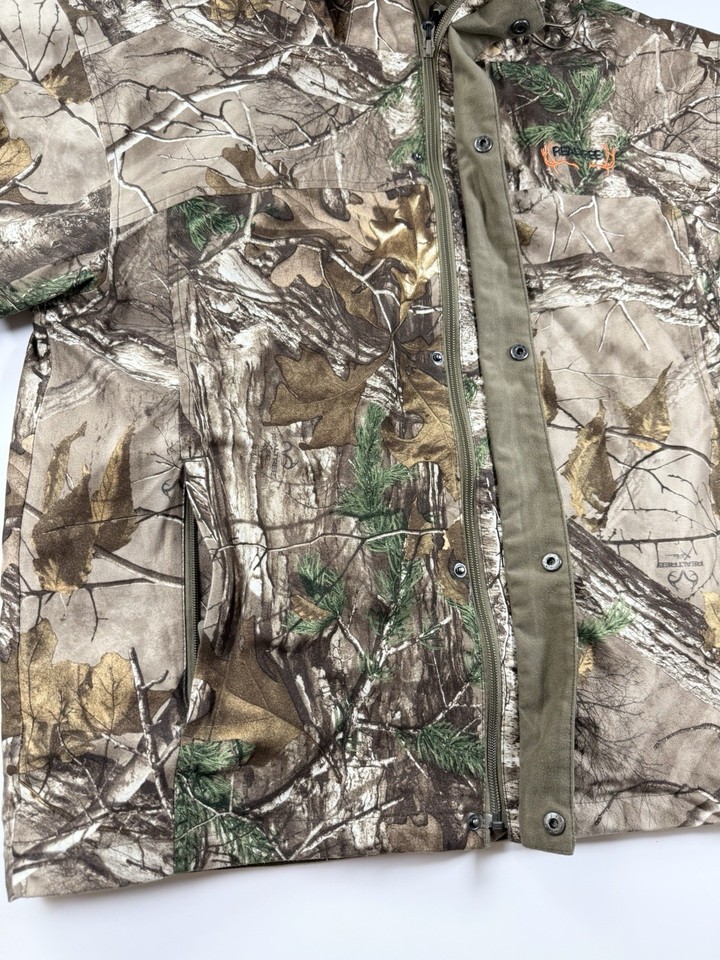 Vintage Realtree Camo Hunting Jacket XL Hooded Insulated Outdoor Coat ...