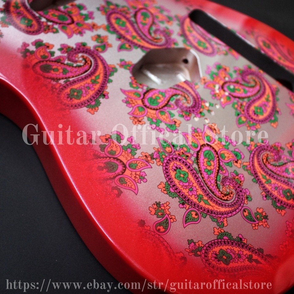 USA STOCK Red Paisley Style Tele Electric Guitar Alder Body for Fender ...