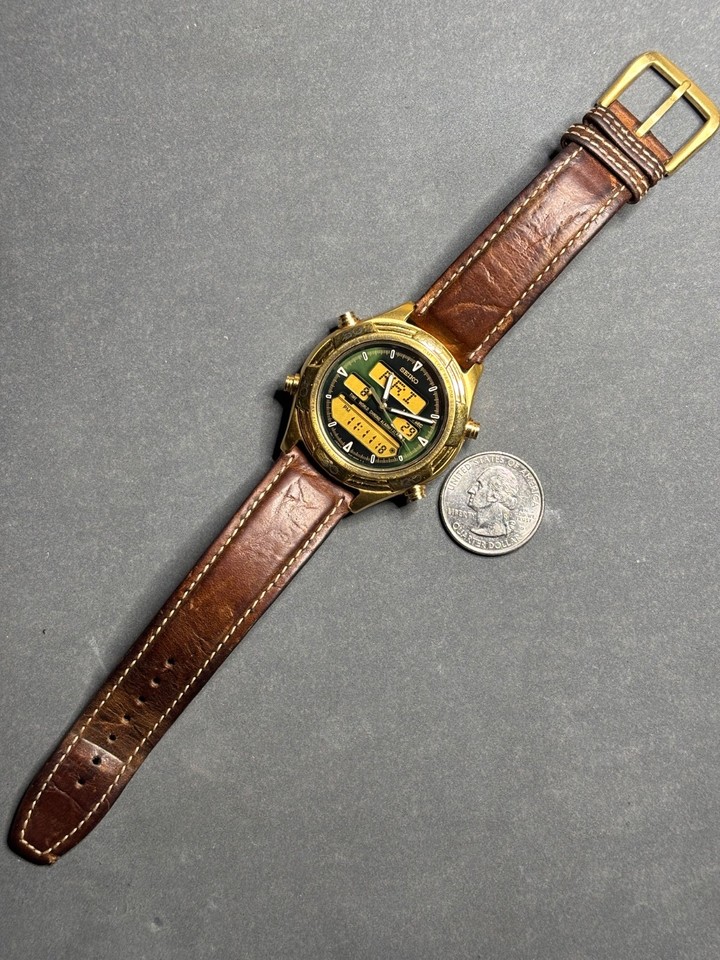 Vintage Seiko H021-8021 Analog-Digital Watch - Alarm Chronograph, RARE ...