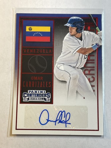 Omar Carrizales 2015 Panini Contenders Auto #5 International Prospect Rookie RED | eBay