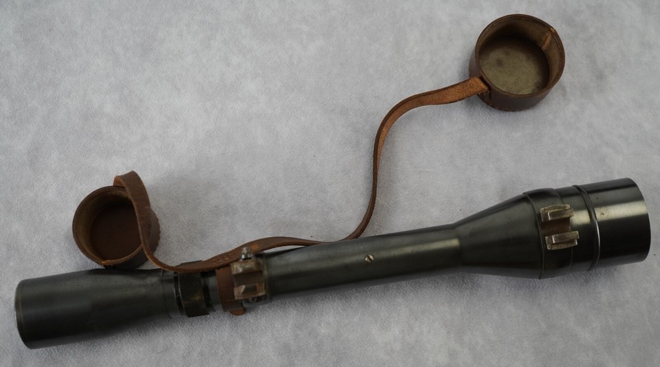 WWII German Ajack 6x50 Sniper Scope leather case heer US veteran estate ...