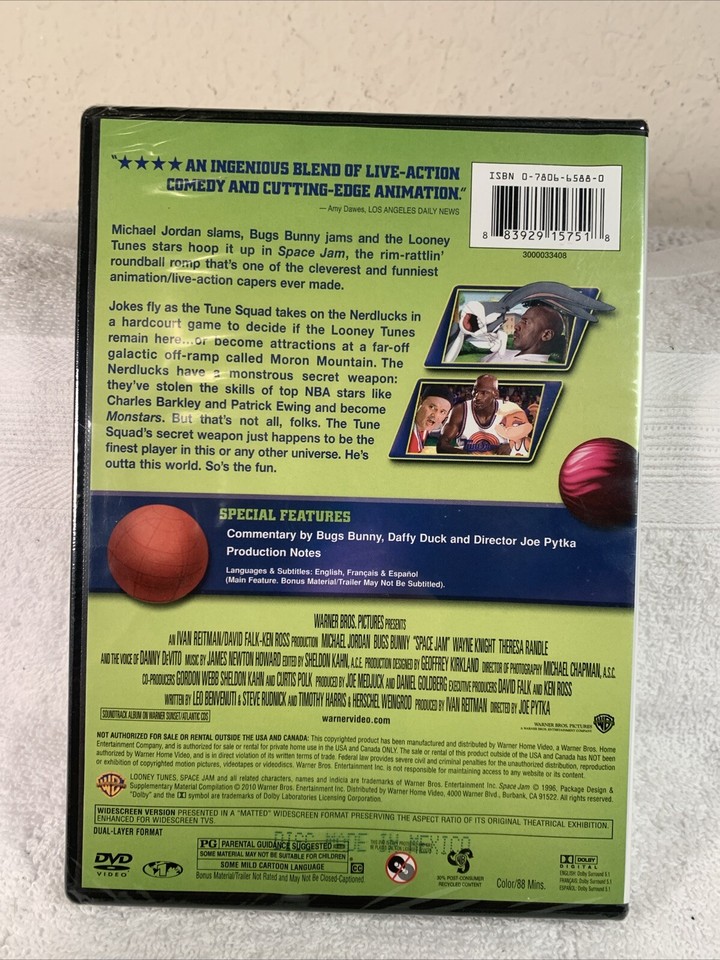 Space Jam (Director's Cut) (DVD, 1996) Factory Sealed Michael Jordan ...