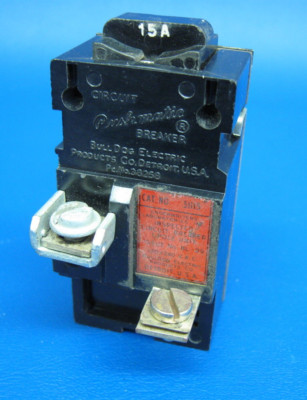 15A Pushmatic ITE BULLDOG #31115 P115 Single Pole CIRCUIT BREAKER 15 ...