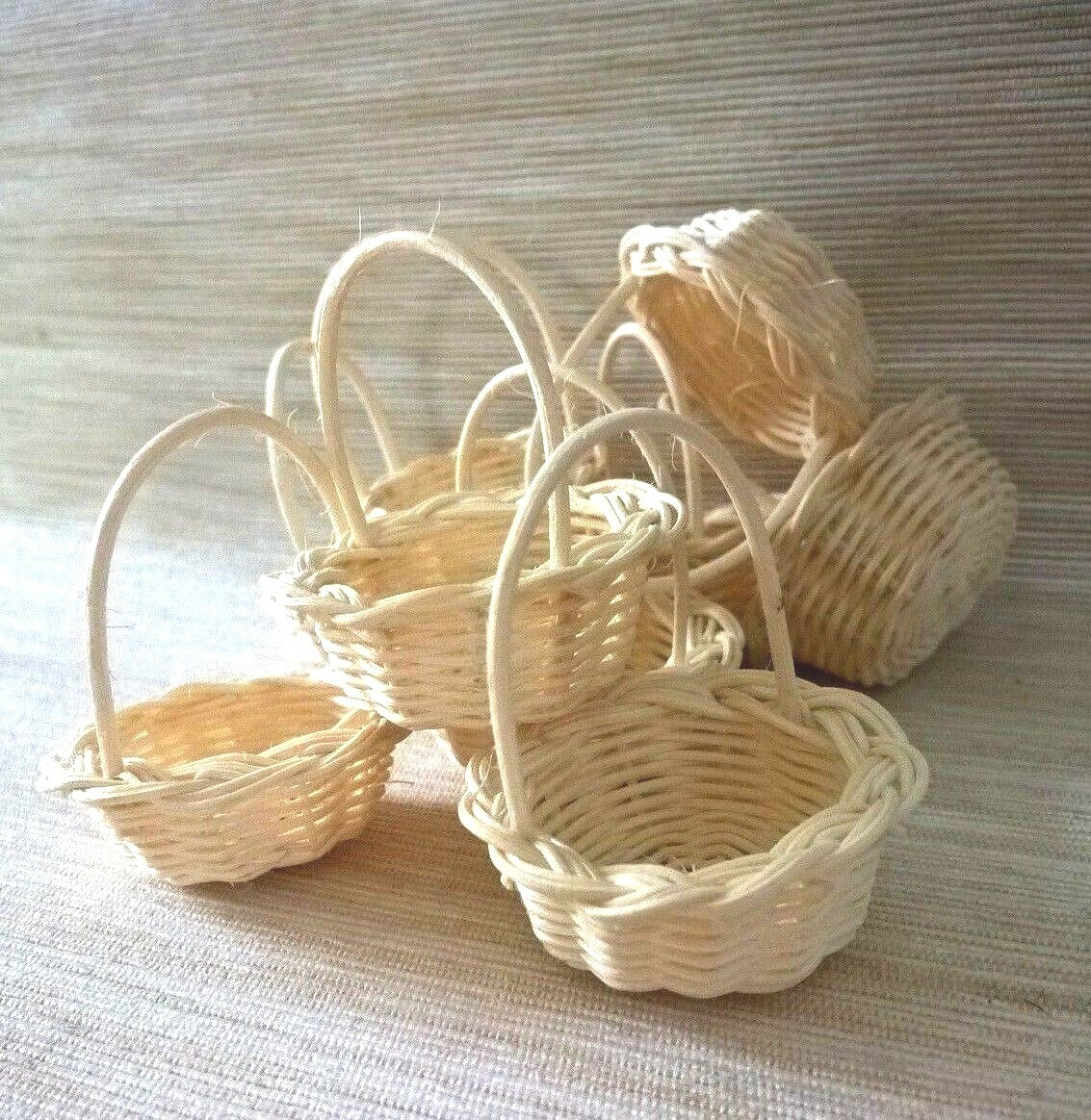 10 Mini Wicker Baskets Fruit Vegetable Craft Picnic Miniatures Food ...
